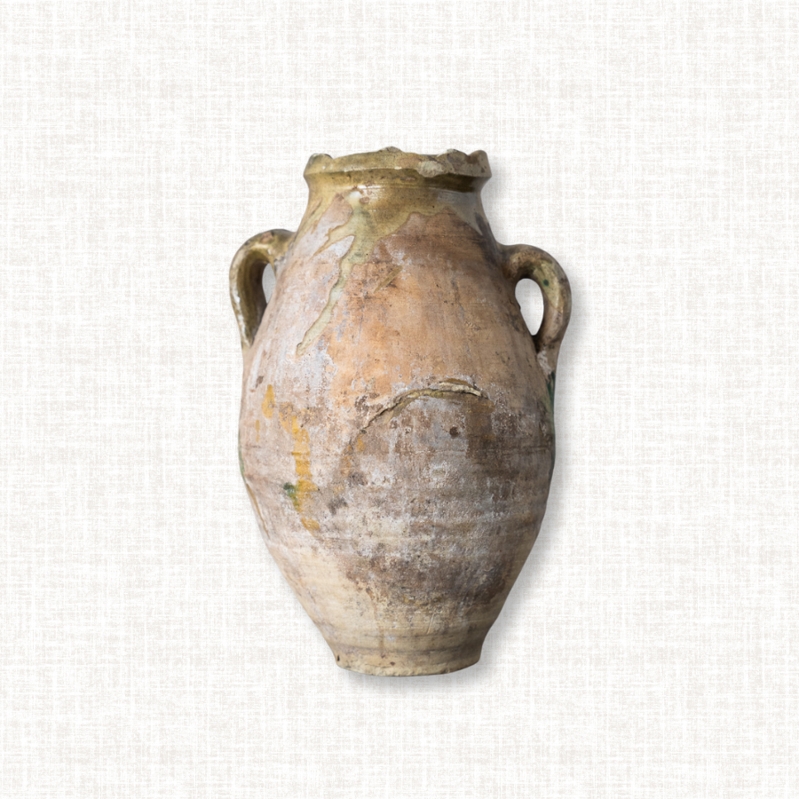 Weathered Wide-Bellied Harvest Pot No. 3