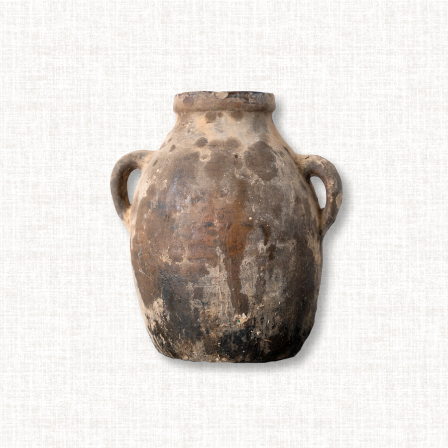 Weathered Wide-Bellied Harvest Pot No. 11