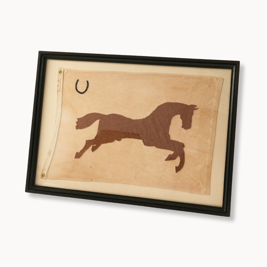 Framed Vintage Equestrian Flag